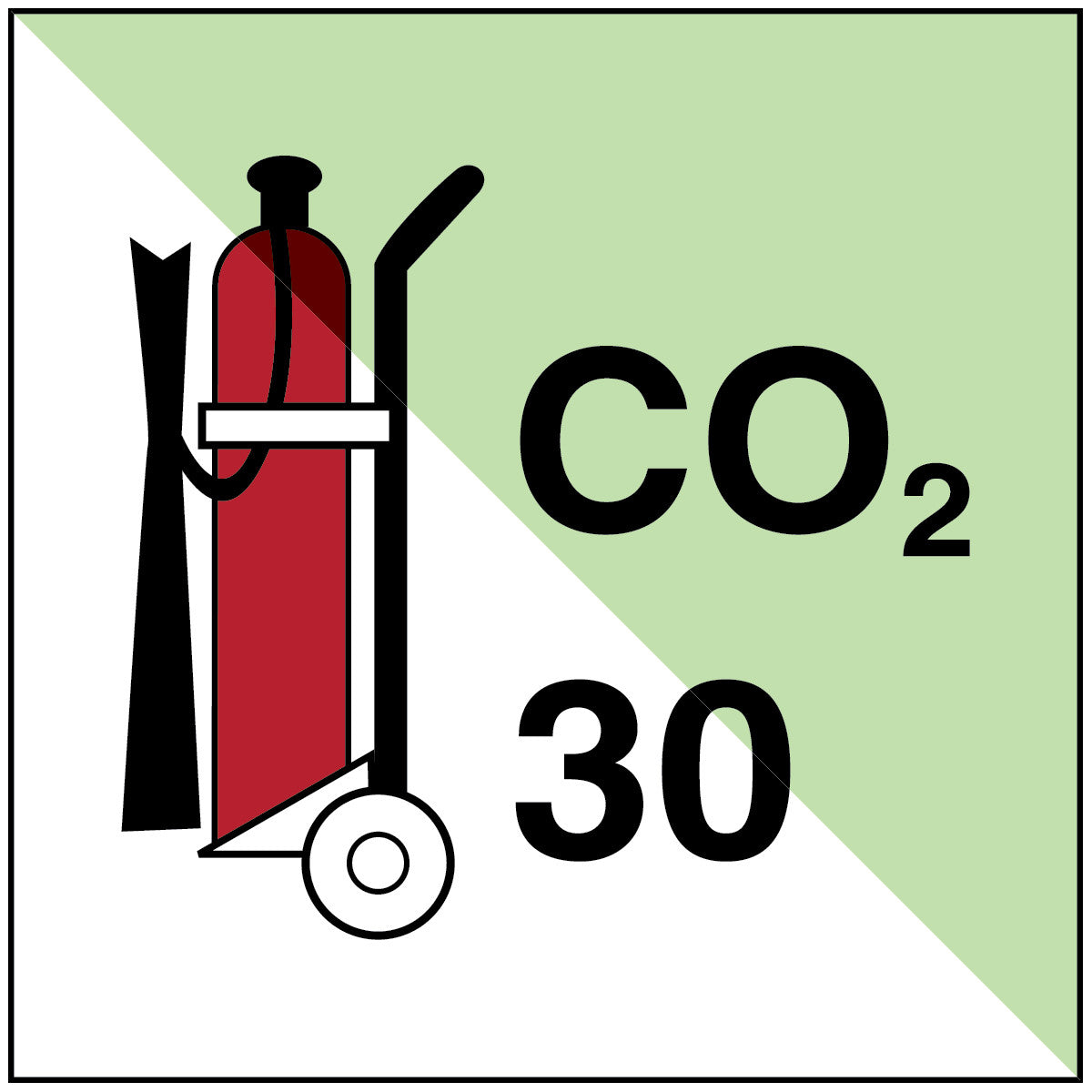 Brady F/Imo186-Sa-Pholumc-150X150/1-B Wheeled fire extinguisher CO2/30